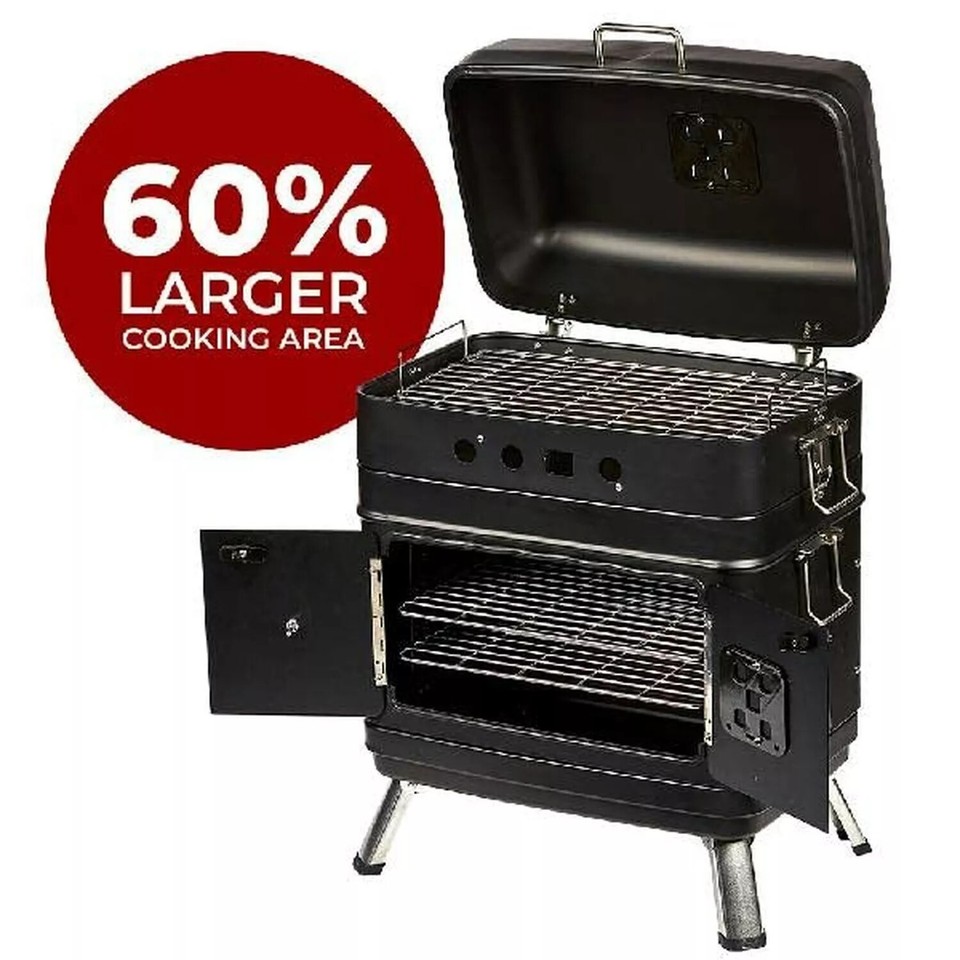 Emeril Lagasse Southern Cooker, Portable Outdoor Charcoal Grill & Meat ...