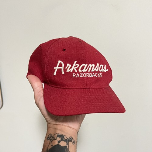 Vintage Arkansas Razorbacks Script Hat Sports Specialties Snapback 90s ...