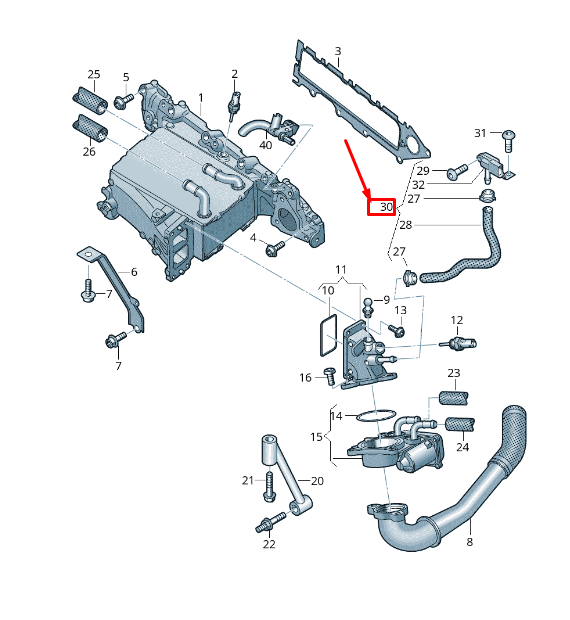 AUDI A6 Avant C7 Druckschlauch und Ladedrucksensor 04L145049AE NEU ...
