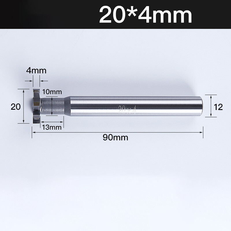 16mm-32mm T-Slot Milling Cutter Solid Carbide Tipped End Mill Metal ...