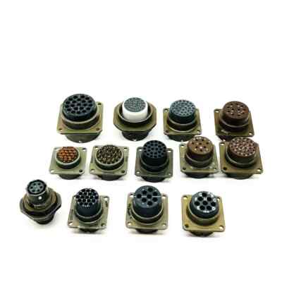 12 pcs Mixed Amphenol, Bendix ITT Circular MIL Spec Connector ...