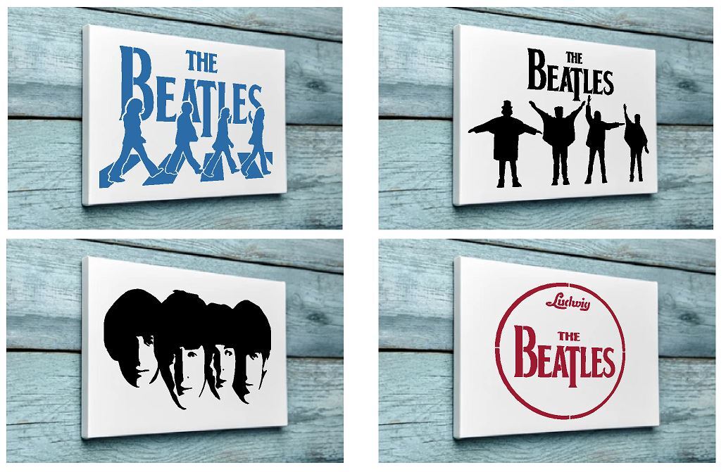 Meet The Beatles Stencil Planet Waves BEATLES Guitar Strap