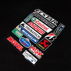MOTO SPONSOR Racing Motorcycle Stikers Set Laminated Decals Helmet ...