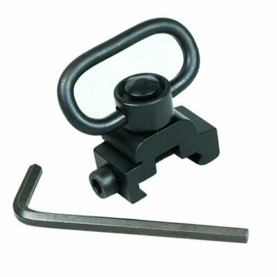 Quick Release Detach QD Sling Swivel Attachment w/ 20mm Picatinny Rail ...