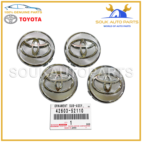 42603-52110 Genuine Toyota ORNAMENT SET of 4 Pcs, WHEEL HUB 4260352110 ...