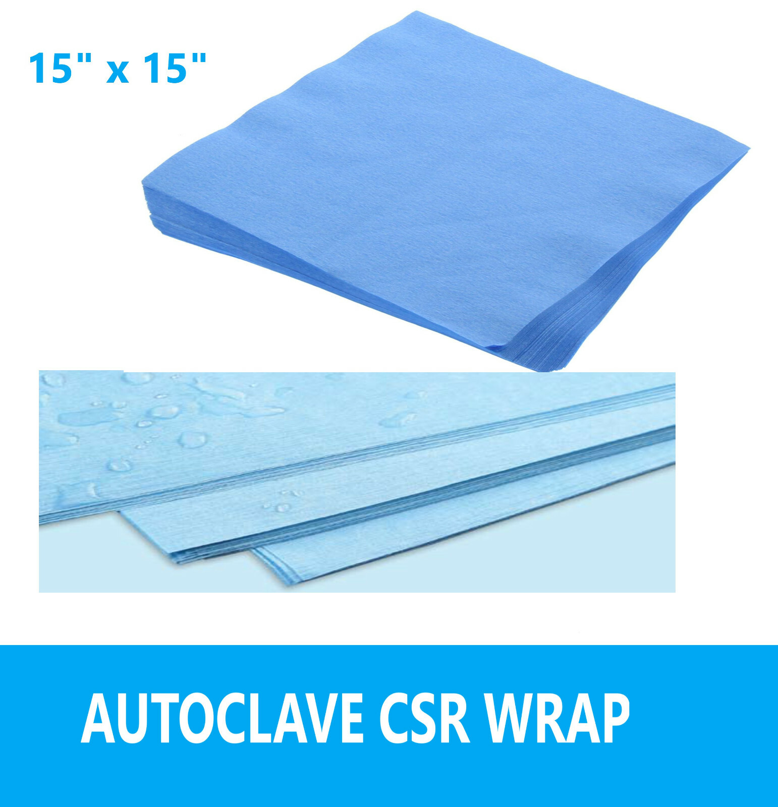AUTOCLAVE CSR Sterilization Wrap 20" x 20", 24" x 24" Up to 500/Bx ...