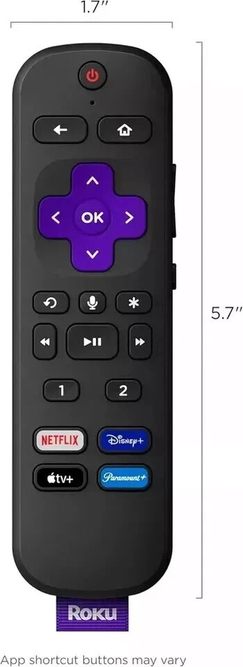 Voice Remote Pro Rechargeable Remote with TV Controls for Roku | eBay