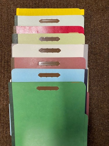 19 CLASSIFICATION FOLDERS, Letter Size, Mixed colors | eBay