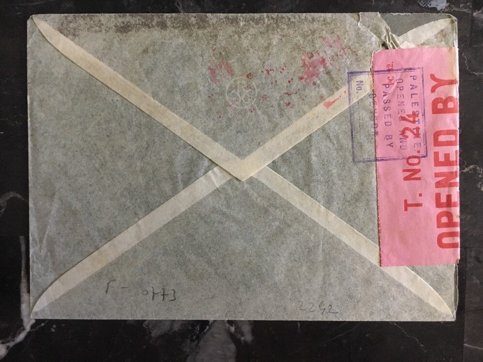 1940 Budapest Hungary Censored Cover Cover To Tel Aviv Palestine ...