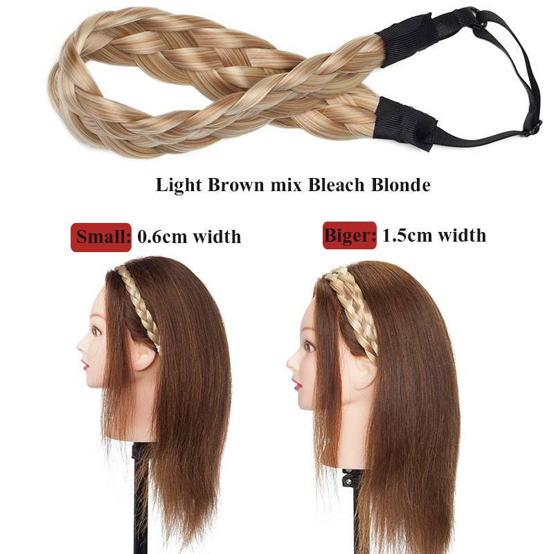 Women Real Natural Hairband Twisted Braid Hair Band Bohemian Braided ...