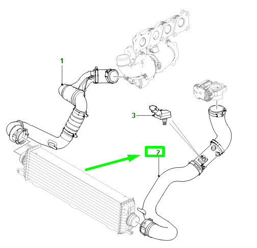 JAGUAR XE X760 Intercooler Outlet Hose T2H6775 GENUINE for sale online ...