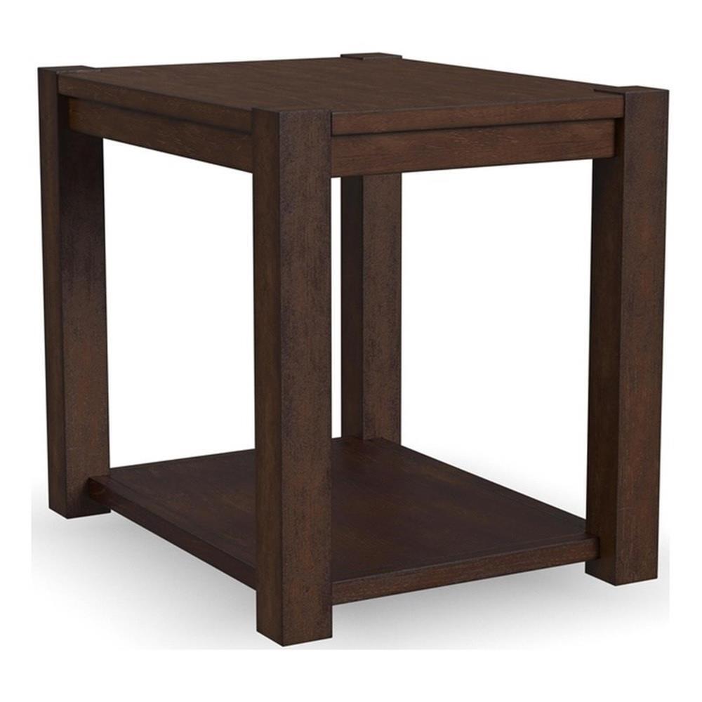 Home Square Rustic Wood End Table in Brown Finish - Set of 2 | eBay