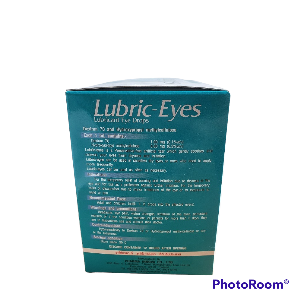 2x Lubric-Eyes Lubricant Eye Drops Preservative Free 32 Reclosable (0 ...