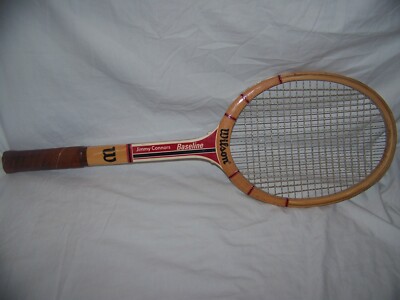 Jimmy Connors Wilson Baseline Wood Racket-slightly used, tight ...