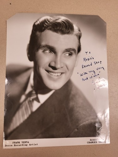 Frank Verna Autograph To Mario's Record Shop With My Very Best Wishes 7 ...