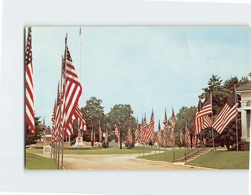 Postcard The Avenue of Flags Fort Smith National Cemetery Fort Smith AR ...