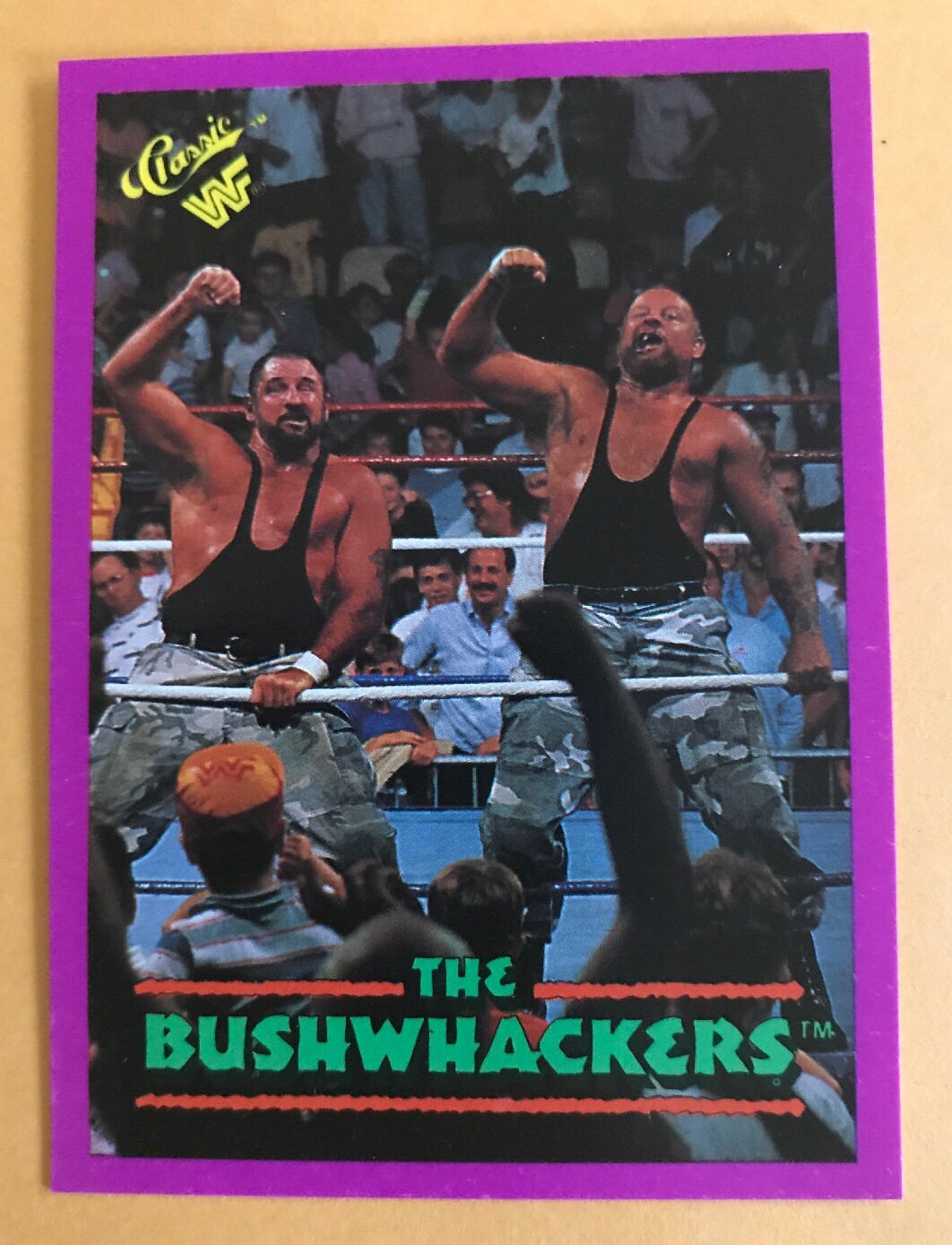 The Bushwackers Luke & Butch WWF Classic Very Rare 1990 Purple Promo ...