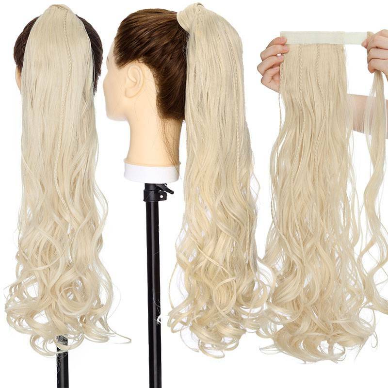 Premium Ponytail Clip In Straight Thick Pony Tail Extensions Natural ...