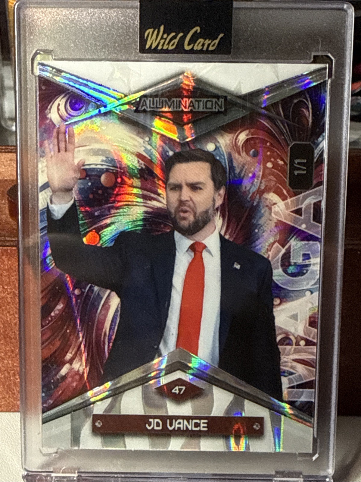 2025 Wild Card Vice President JD Vance 1/1 MAGA Red White And Blue ...