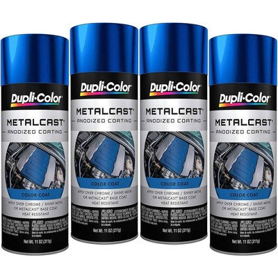 Duplicolor Paint MC201 (4-Pack), Metalcast Paint, Blue Anodized, 11 oz ...