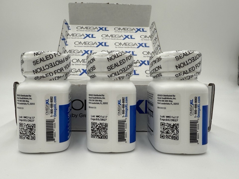 Omega XL 3 60ct by Great HealthWorks: Small, Potent, Joint Pain Relief ...