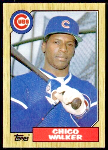 1987 Topps #695 Chico Walker Outfield & 2nd Base Chicago Cubs FREE ship ...