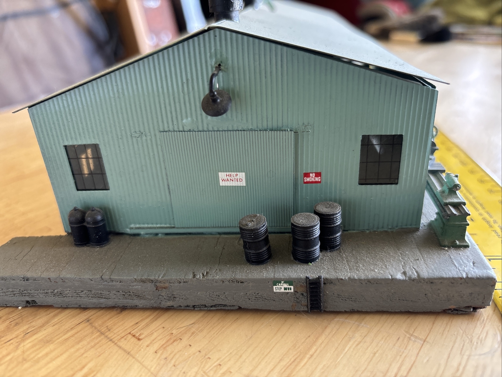 HO Scale Machine Shop Green- Scratch built With Great Details! | eBay