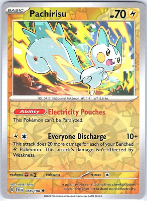 Pokemon Scarlet Violet Base Set #068/198 Pachirisu Reverse Holo NM+ | eBay