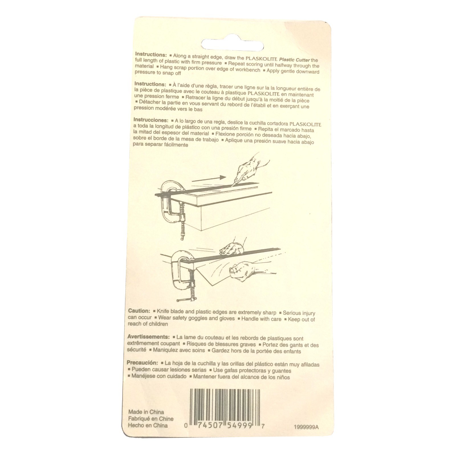 PLASKOLITE, Plastic Cutter, 1999999A, 074507549997 | eBay