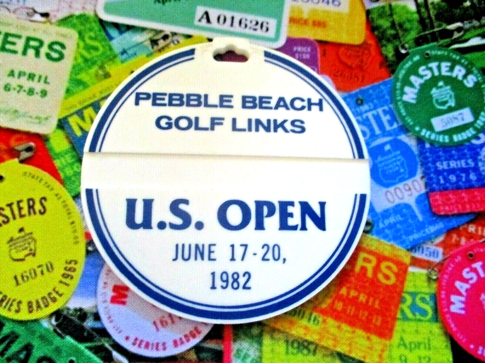vtg - PGA TOUR Golf Bag Tag - 1982 U.S. OPEN - Pebble Beach Golf Links ...