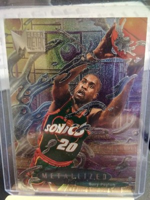 1996-97 Fleer Metal METALLIZED #228 Gary Payton -Seattle Super Sonics ...