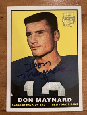 Don Maynard 2001 Topps Archives Auto Autograph | eBay
