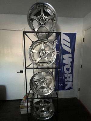 Rare vintage RAYS VOLK RACING SF CHALLENGE 18in 9J +21 10J +23 PCD ...