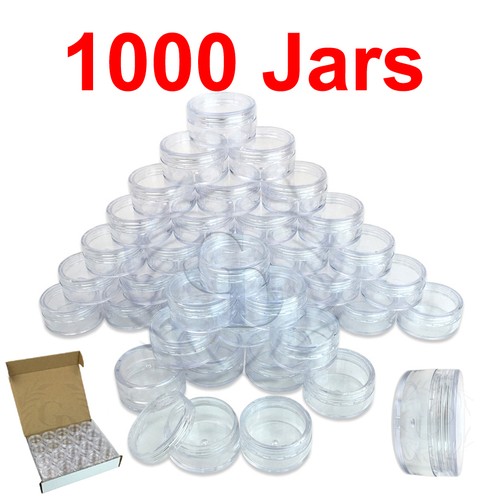 1000 Packs 10 Gram/10ML High Quality Cream Cosmetic Sample Clear Jar ...
