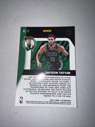 2020-21 Panini Flux Fluid Silver Prizm Jayson Tatum #14 | eBay