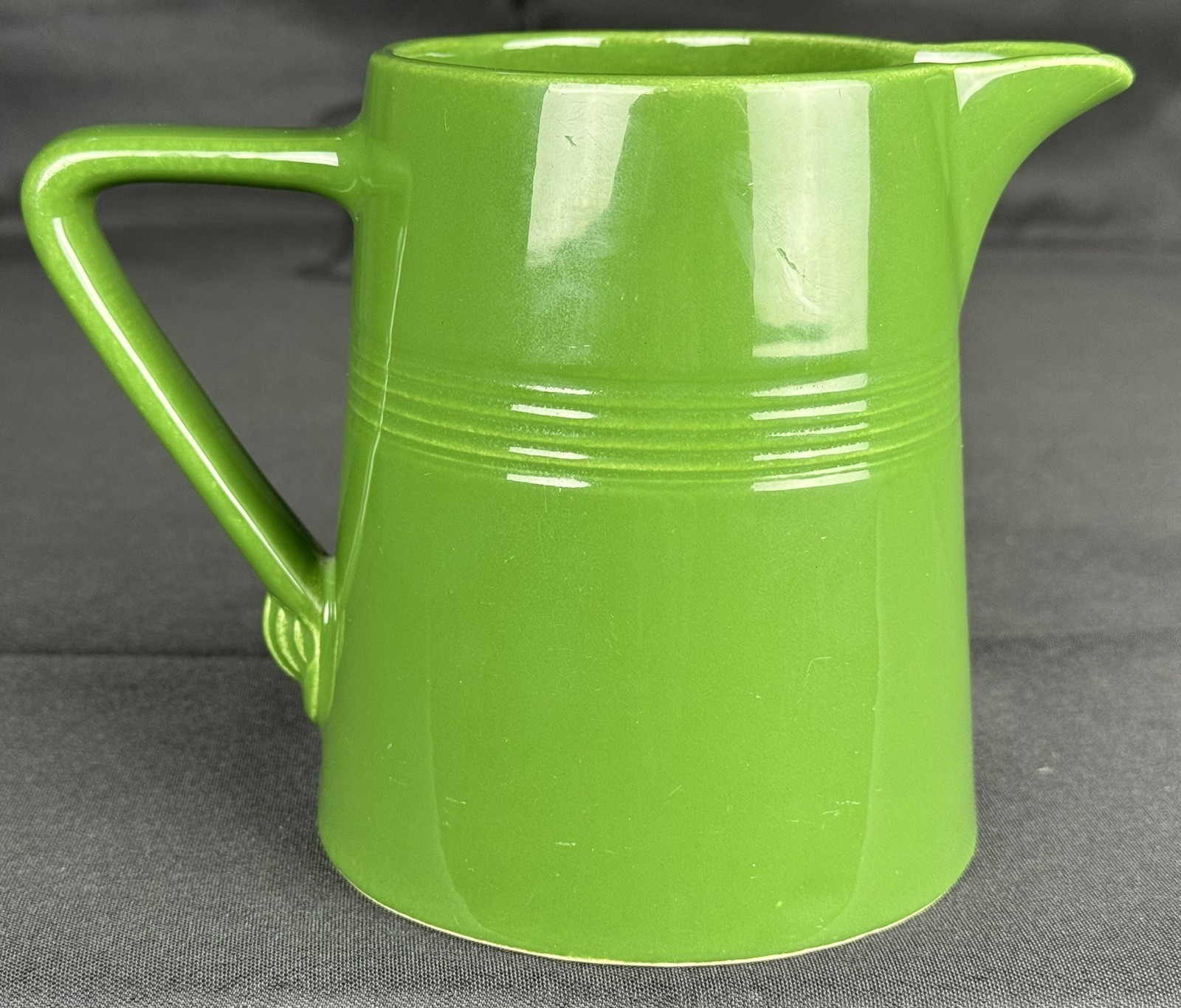 1950s Homer Laughlin China Harlequin Pattern Forest Green Tall Pitcher ...