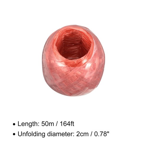 Polyester Nylon Rope [for Book Packing DIY]-50m/164ft / 2Roll Red,White ...