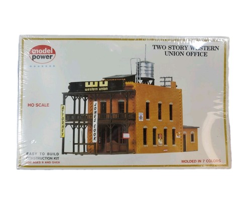 HO scale Train Model Power TWO STORY WESTERN UNION Building Kit NIB ...