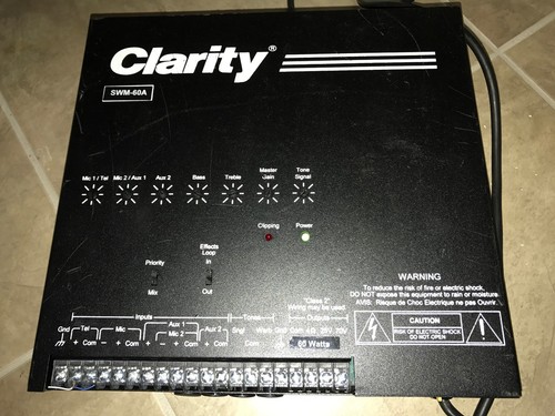 Valcom Clarity 60 Watt Wall Mount Mixer SWM-60A Powers On but untested ...