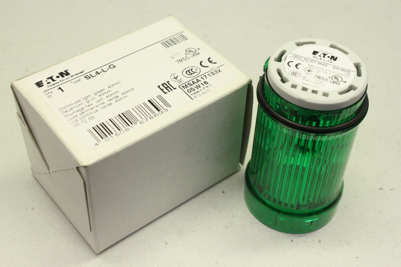 EATON Dauerlichtmodul Ba15d grün Signalleuchte SL4-L-G OVP | eBay.de