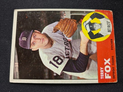 1963 Topps Baseball Card # 44 Terry Fox - Detroit Tigers (VG) | eBay