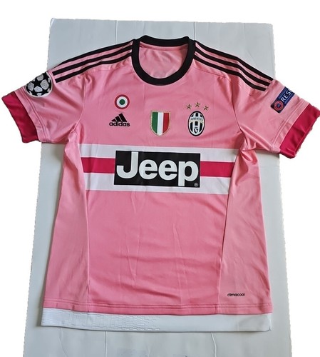 Juventus 2015/16 Champions League Away Pink Jersey Signed By Cuadrado ...