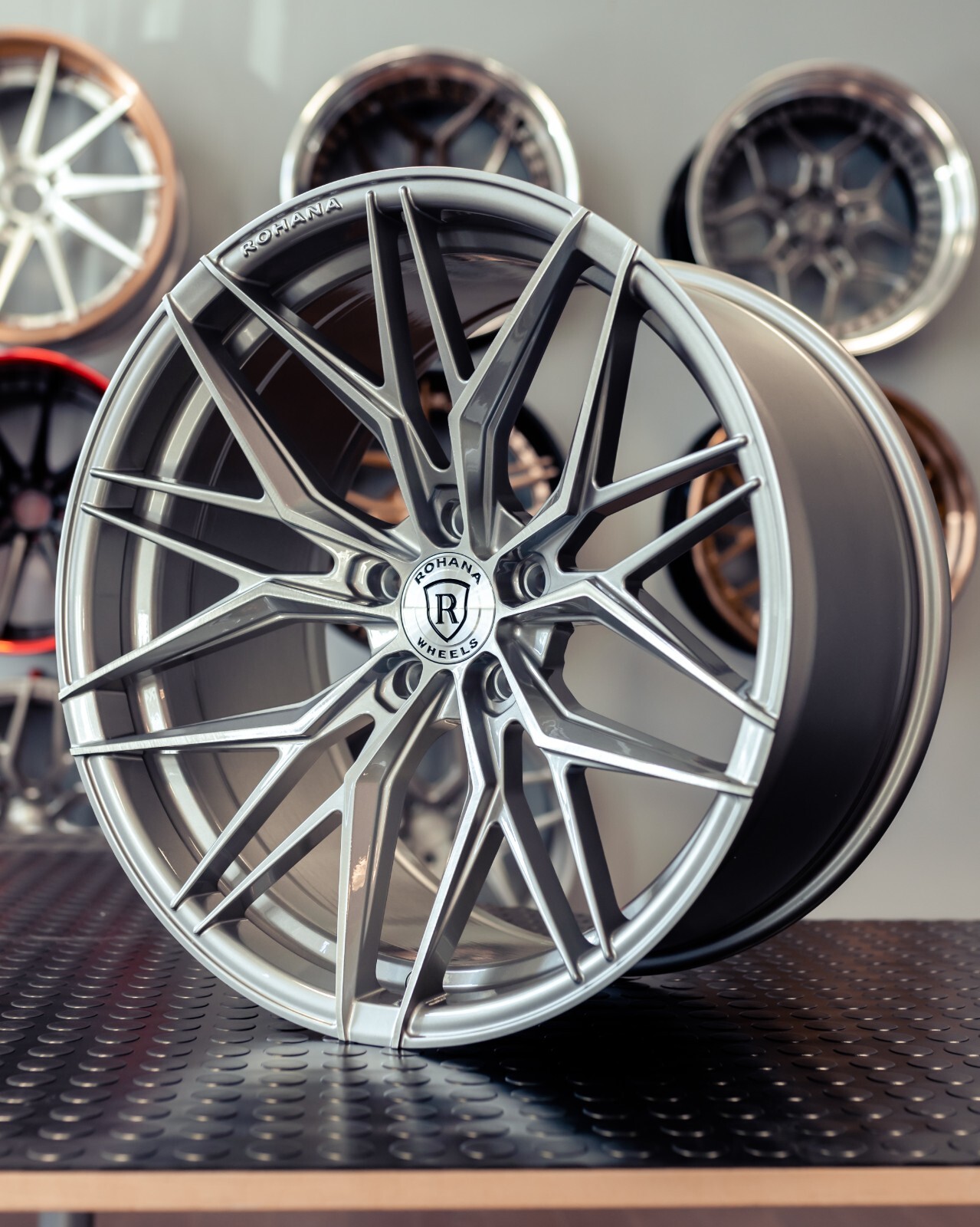 ROHANA RFX17 BRUSHED TITANIUM WHEELS FOR CORVETTE C8 Z51 STINGRAY 19X8 ...