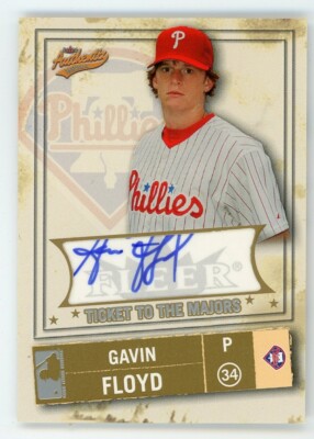 2005 Fleer Authentix GAVIN FLOYD Philadelphia Phillies AUTO 045/250 | eBay