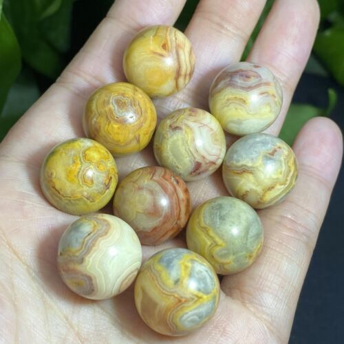 100pcs Wholesale Natural Crazy agate Ball Quartz Crystal Sphere healing ...