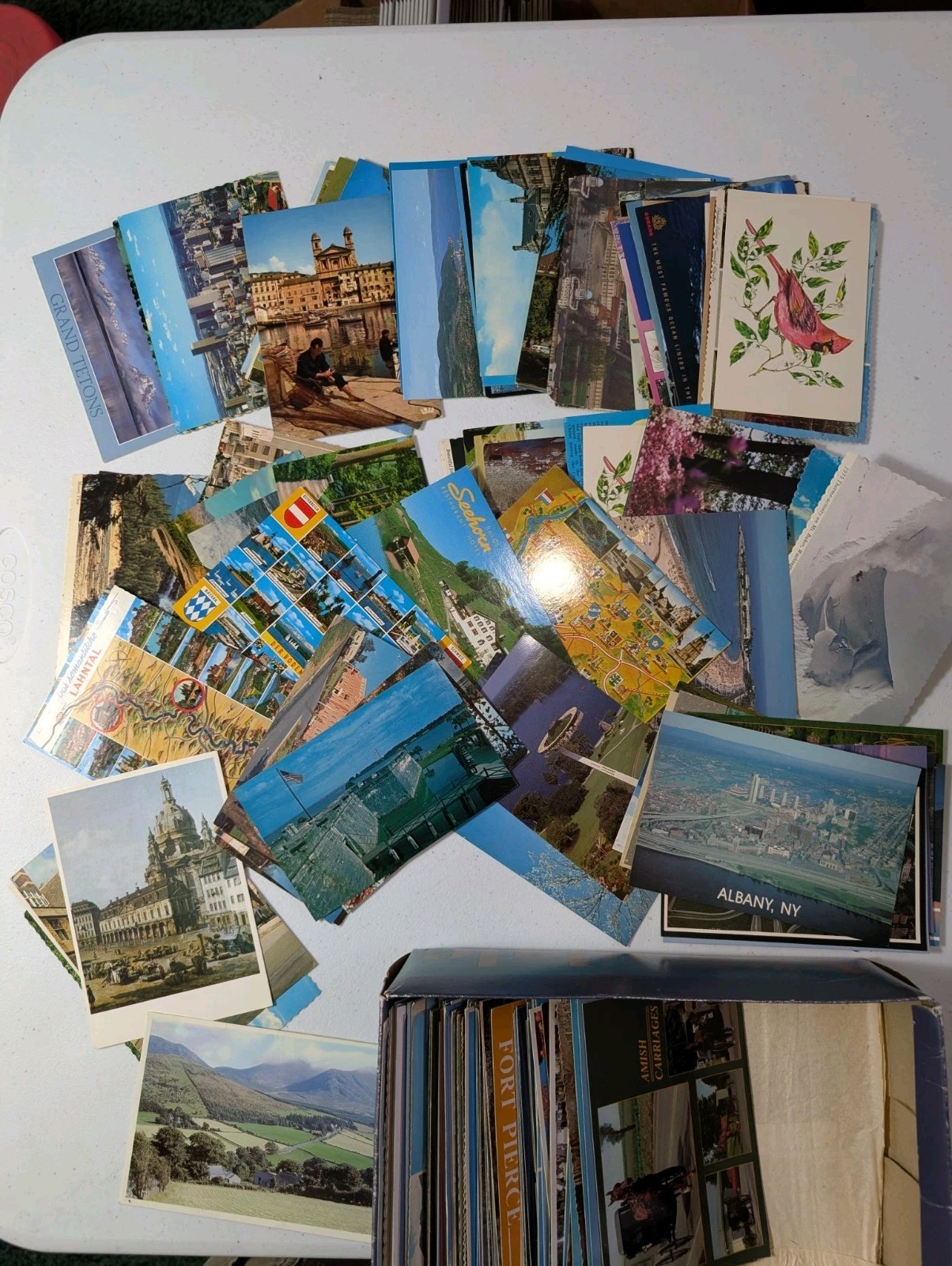 Over 3 pounds of Vintage Postcards! 400+ Mixed US and International ...