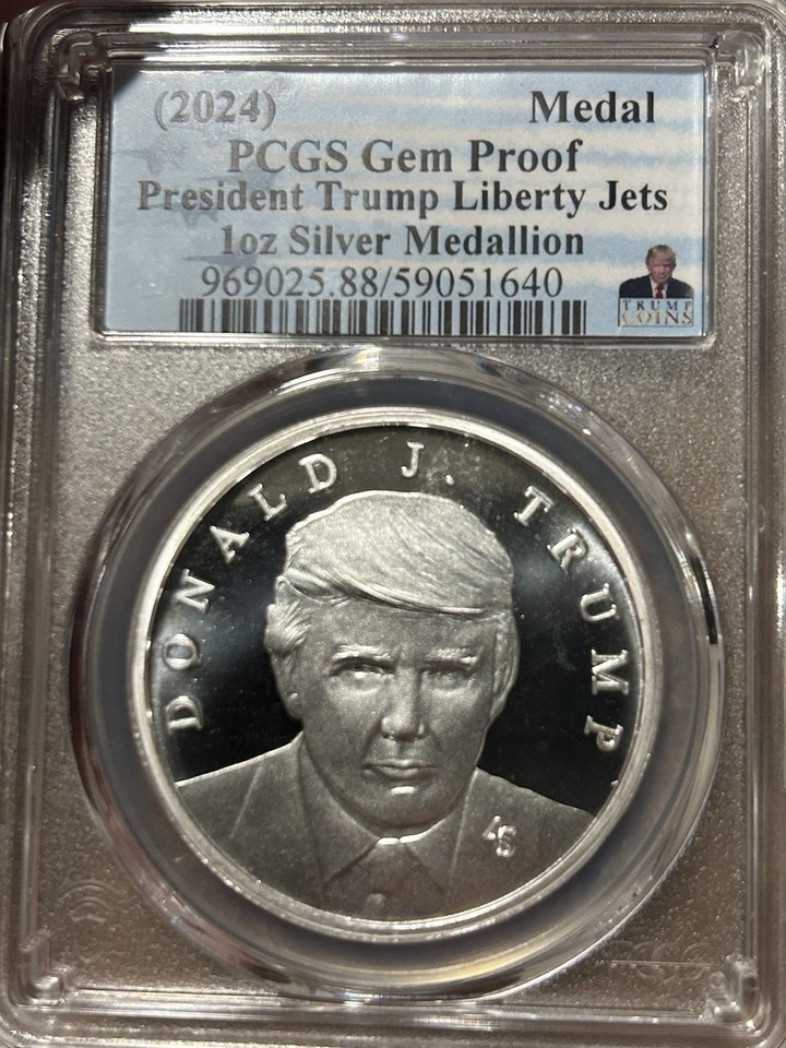 Official🔥Certified Silver PCGS Gem Proof Med. 47th President Trump ...