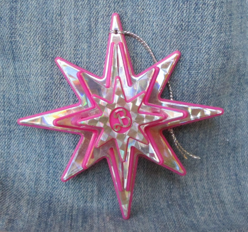 BARBIE PINK SHIMMER STAR Vintage 1990 Christmas Tree Ornament BX | eBay
