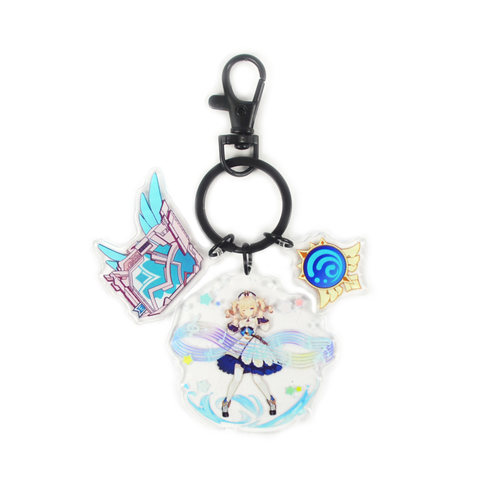 Genshin Impact Ganyu Zhongli Keqing Hutao Acrylic Keychain Key Ring ...