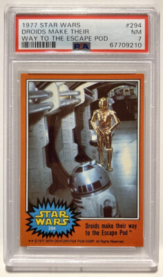 1977 Star Wars #294 Droids Make Their Way To The Escape Pod PSA 7 NM | eBay